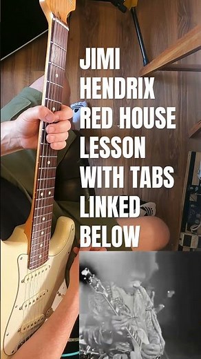 Jimi Hendrix Guitar Lesson Red House Tutorial with Tabs #shorts