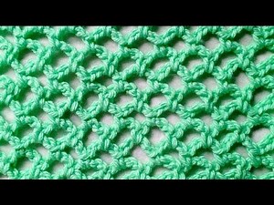 Easiest! Crochet diamond mesh stitch. Free crochet tutorial.