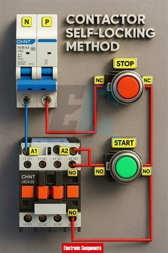 Contactor Self-Locking Circuit Explained | Motor Starter Wiring
