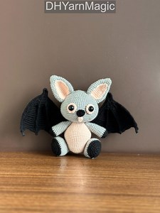 Bat Crochet Pattern PDF - Cute Amigurumi Tutorial for Beginners - Perfect for Halloween Decor or Handmade Gifts - Etsy