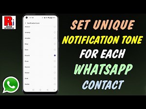 How to Set Different Notification Tone for Each WhatsApp Contact