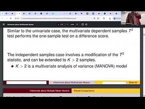 STAT 5401: Inference on Multivariate Mean Vectors