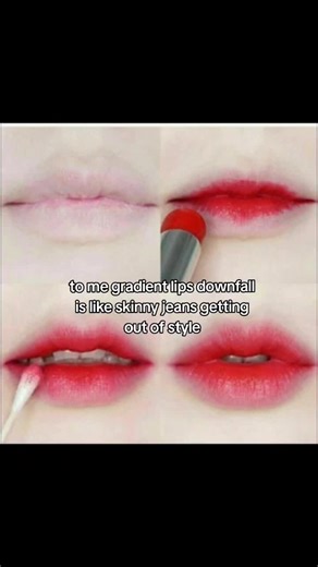 take me back to when I used to do my lips like this every morning😞 #fyp #gradientlips #ulzzang #jeans #2016