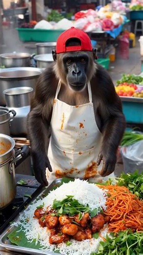 Funny Monkey Chef Cooking Show 🐒🍳 | ApeEats Official 5