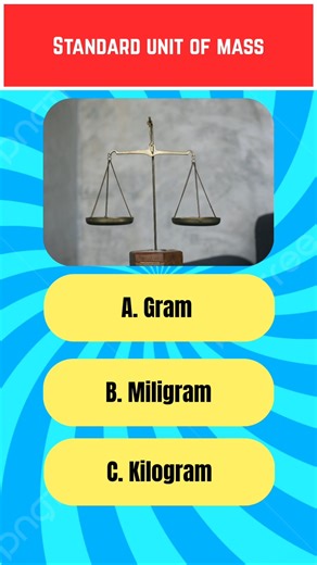 Standard unit of mass #question #science