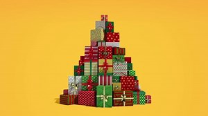 Falling Down Shape Christmas Tree Giftsincluded Stock Footage Video (100% Royalty-free) 13084712 | Shutterstock