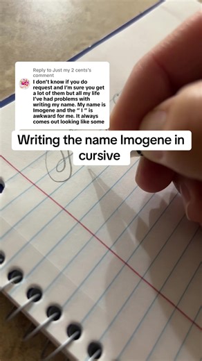 Cursive Calligraphy for the Name Imogene