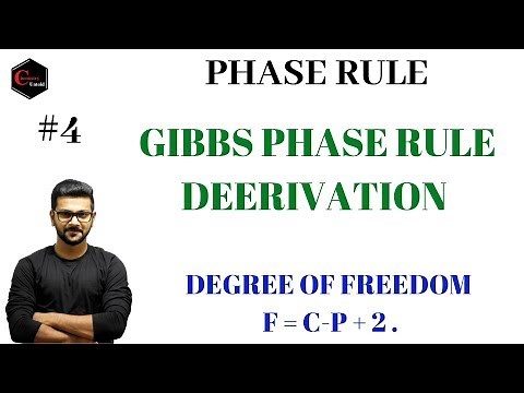 GIBBS PHASE RULE DERIVATION || PHASE RULE || DEGREE OF FREEDOM