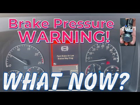 Freightliner Cascadia: Park Brake Air Low, Brakes May Drag Warning #truckinglife