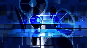 Futuristic Abstract Soundscapes: Blue Tech Music Experience