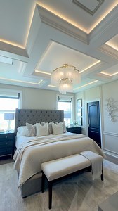 Our bedroom DIY coffered ceiling. Shop our master bedroom here: https://liketk.it/4UKgN #masterbedroomdesign #cofferedceiling #bedroom #OurHome #gratefulheart #HomeDecorInspo #decoracion #habitaciones | Caroblesshome