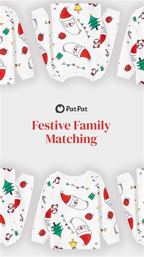 16K views · 13 reactions | Holiday matching made even sweeter with this adorable print and the cutest little collar detail. ✨ The perfect cozy look for all your festive moments. https://bit.ly/3VNt7sw | PatPat | Facebook