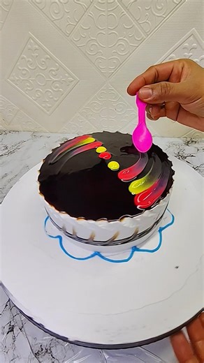 Chocolate mix jel cake Design #shorts#feed#tending#cake#virals#video#cakedecoration .