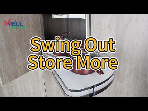 Swing Out & Store More: Kitchen Pull Out Tray You Need! #homeorganization #kitchen