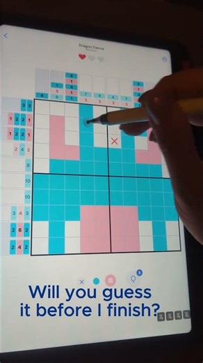 Nonogram Color 3 Can you see the picture forming? #shorts