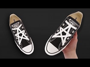 Star Lacing Shoes Tutorial - How To Star Lace Converse (EASY)