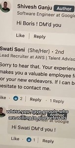 Follow me for more tips 👀💡 How to get a job referral in less than 10 seconds 🫶💡 (Create your own message here: https://bit.ly/3EMD5SQ) #Wonsulting #JobTips #CareerAdvice #CareerHelp #LinkedIn #LinkedInTips #Interview #InterviewTips #JobHelp #Resume #ResumeTips | Jonathan Javier