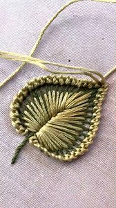 Great leaf hand embroidery pattern #diy #handmade #shorts #needlework #flowervase #stitch #work #floral #trendingreels #designs #embroidery #new #reels #love | ABC Of Hand Embroidery