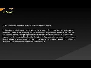 Maryland Title Insurance Exam Free Practice Questions