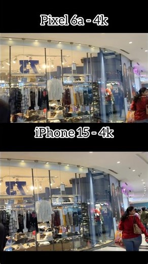iPhone 15 vs Pixel 6a camera test || 4k 60fps 🤯 #ytshorts #shorts #iphone15 #pixel6a