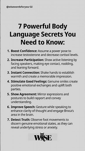 7 Body Language Secrets Smart People Know #bodylanguage #wisewords #mindset