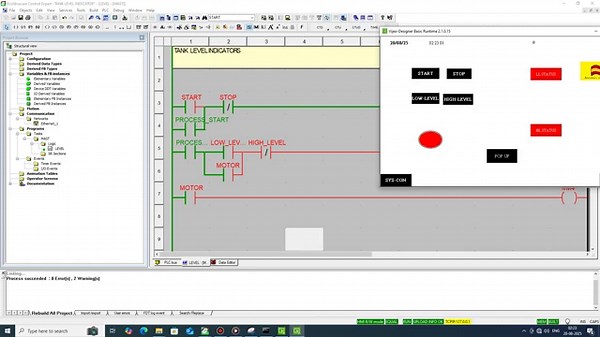 Tank Level Indicator | PLC & HMI Based Water Level Monitoring System