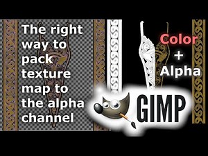 The right way to pack texture map in the alpha channel using GIMP