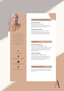 Modern Resume Template | Professional CV for Word & Google Docs | Editable 2-page CV Template | Resume - Etsy UK