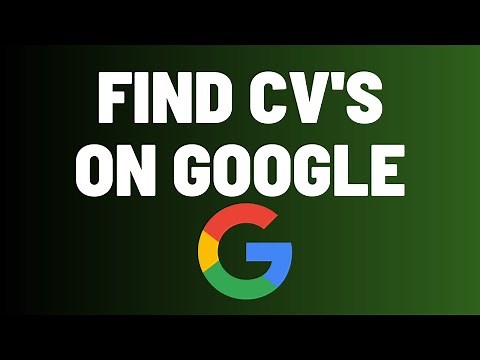 How To Find Candidate CV's For Free On Google | CV Search Using Boolean String Search