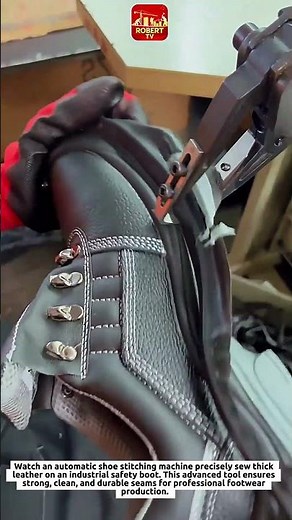 Automatic Shoe Stitching Machine in Action | Satisfying Leather Sewing Process