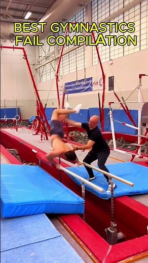 BEST GYMNASTIC FAIL COMPILATION | CRAZY SLIPS & FALLS #gymfails #gymnastics #fails #shorts #sports