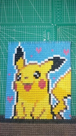 Pikachu #pokemon #pixelart #origami
