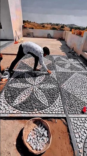 Stone Mosaic Flooring work tool for Precision Stone Pattern Installation #worktool