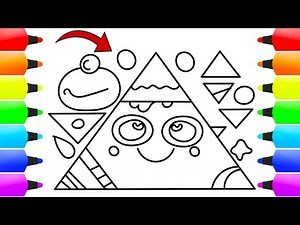 Triangle | Triangle Song | preschool | How to Draw Triangle Coloring Pages Art Learning for Kids