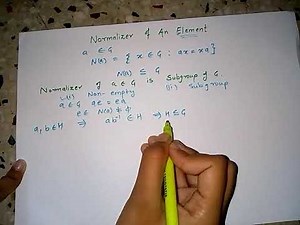Normalizer of an element