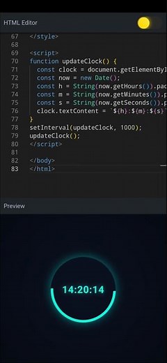 ⏰ Innovative Rotating Time Ring Clock Widget ✨ #coding #programming #animation