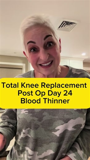 Total knee replacement post op day 24 (TKR POD24). Here is my routine with injecting a blood thinner. I had to switch to the injection after I experienced a medication allergy. Since we don’t know what I reacted to, we had to switch out everything. That meant going from a prescribed blood thinner in pill form to an injectable blood thinner. #thewhinygynie #kneereplacement #tkr #bloodthinners #lovenox