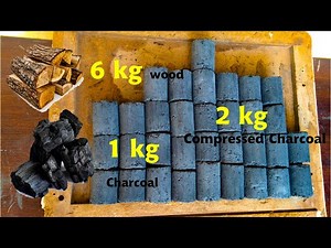 Homemade briquettes compressed charcoal