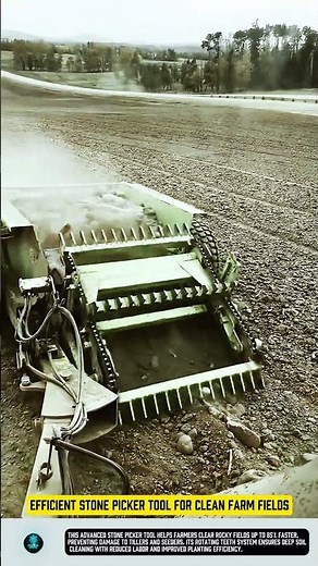 Efficient stone picker tool for clean farm fields