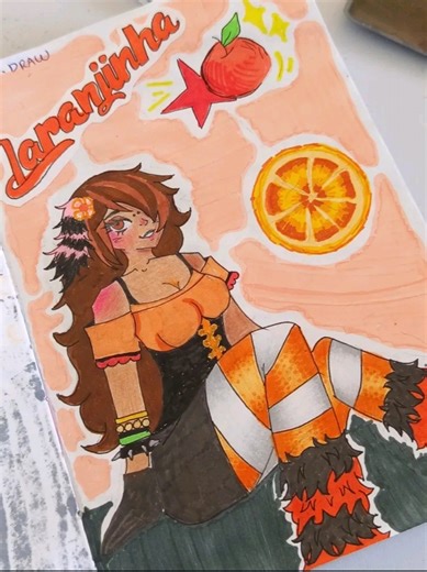 Desenho Laranjinha do Moranguinho: Desafio de Desenho