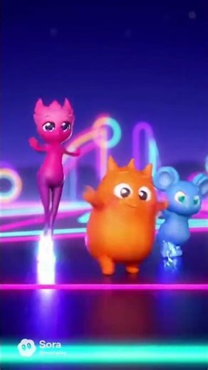 Neon Trio Shuffle Dance Challenge | Fast Cartoon Characters