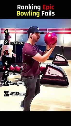 Ranking Epic Bowling Fails 😱😅 #bestmoments #funny #failgag #bowling