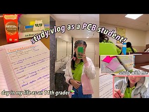 Study Vlog as a PCB student | 11th grader | neet aspirant 📚