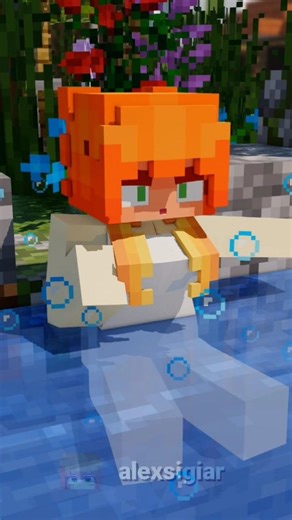 Steve the rookie who loves to tease fight and take funny bath shower - minecraft animation #shorts
