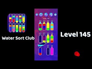🎮 Water Sort Club Level 145 Walkthrough | Fun Liquid Sorting Game 💧 | SolutionGuruji