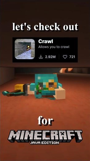 Minecraft Crawl Mod #minecraft #minecraftmods #minecraftshorts