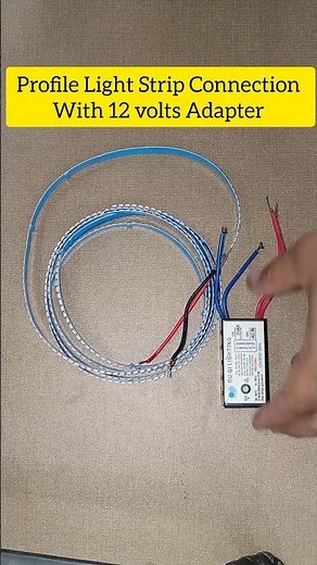 Led Strip Light Connection with adapter| strip light driver #ledlights #powersupply #conection