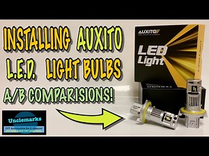 Auxito LED headlight bulb install & review & comparison
