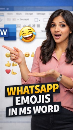 सीखो Computer 🖥 | Ever wished your Word documents had WhatsApp-style emojis? ■ Turns out, you don’t need any plugins, extensions, or downloads. Just a... | Instagram