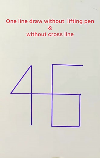 one line draw without lifting pen & without cross line challenge bnumber 46 #solve #puzzlechallenge | Daily Haha | Facebook